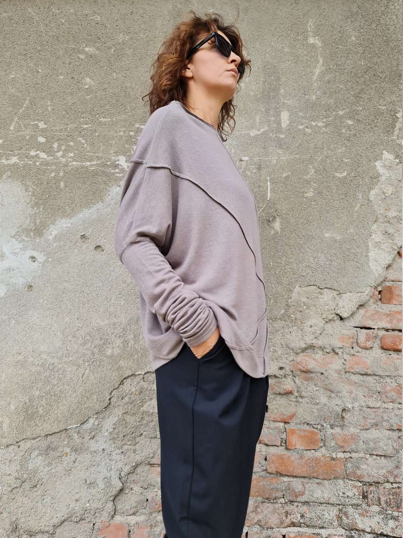 Fine Knit Sweater Loose Knit Sweater Oversized Knit Sweater | Etsy