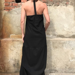 Long Linen Dress, Backless Linen Dress, Elegant Linen Dress, Evening ...