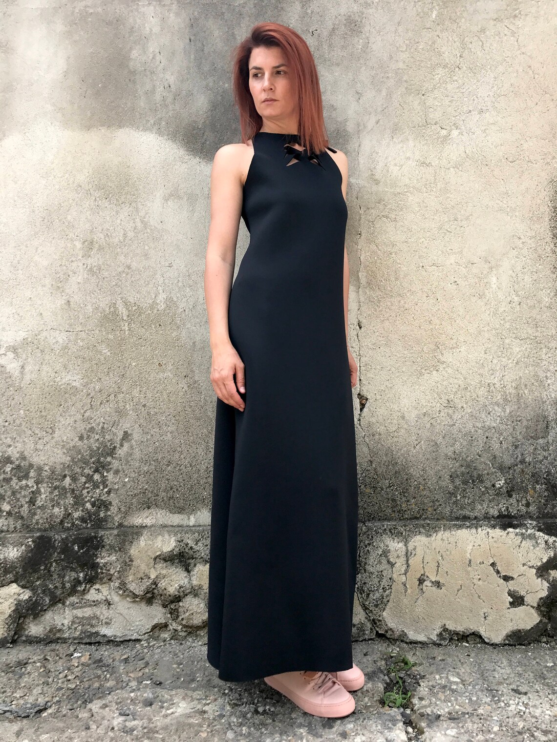 Maxi Black Dress Black Long Dress Sleeveless Dress Plus - Etsy