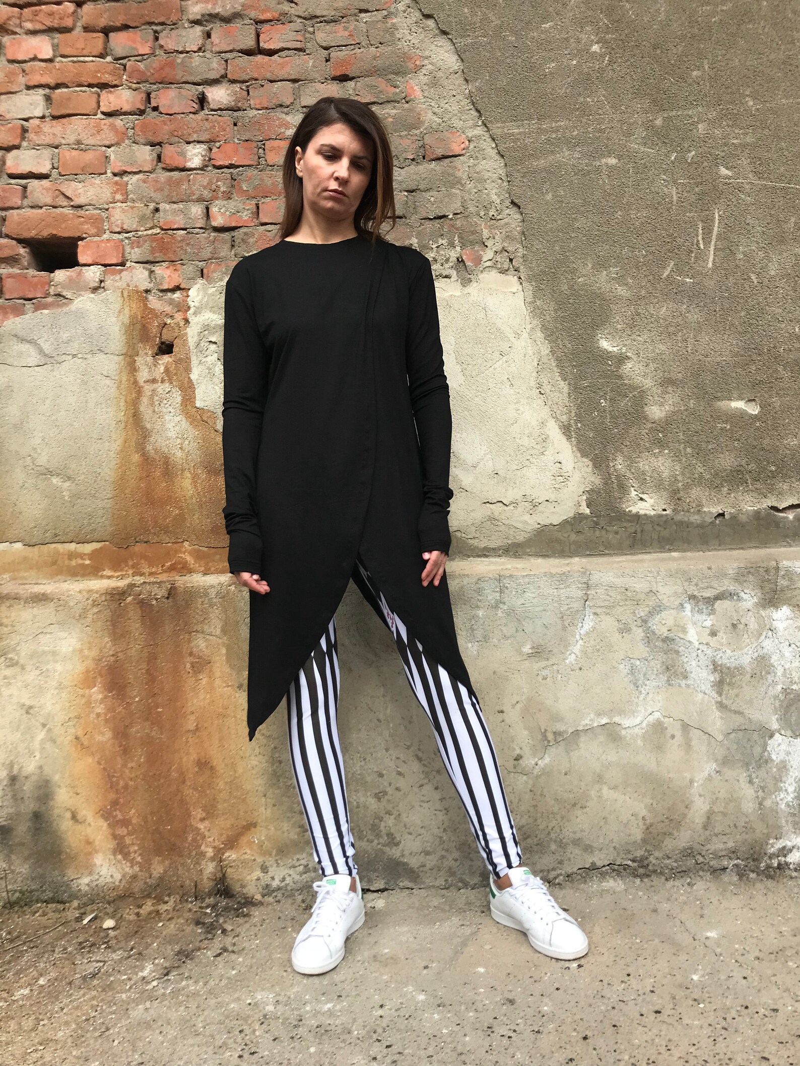 Asymmetric Tunic Womens Tunic Top Black Asymmetric Tunic | Etsy