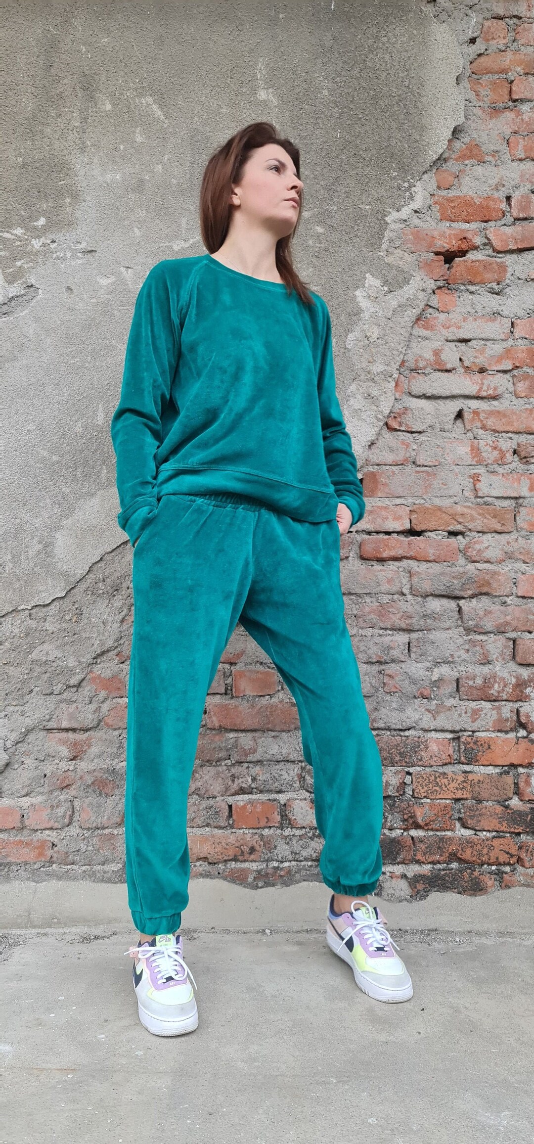 Cotton Velvet Sports Set, Cotton Velvet Sweatshirt, Cotton Velvet ...