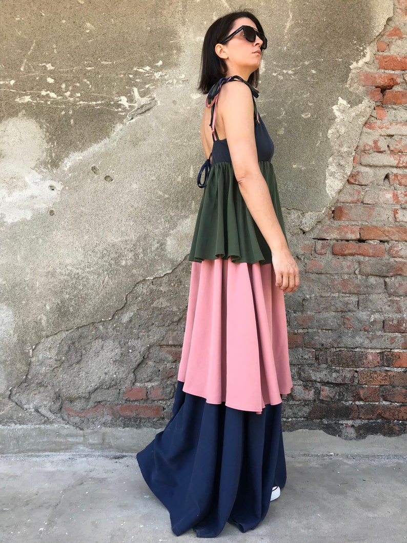 Ruffle Layer Maxi Dress, Ruffle Summer Dress, Multi Layer Maxi Dress ...