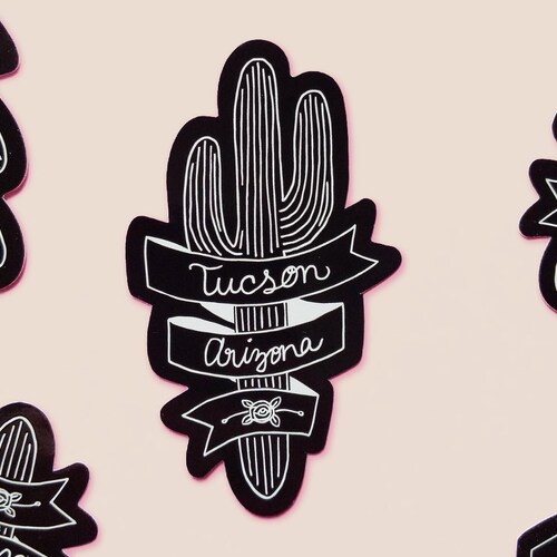 Cactus Sticker Tucson Arizona Vinyl Decal Saguaro Sticker - Etsy