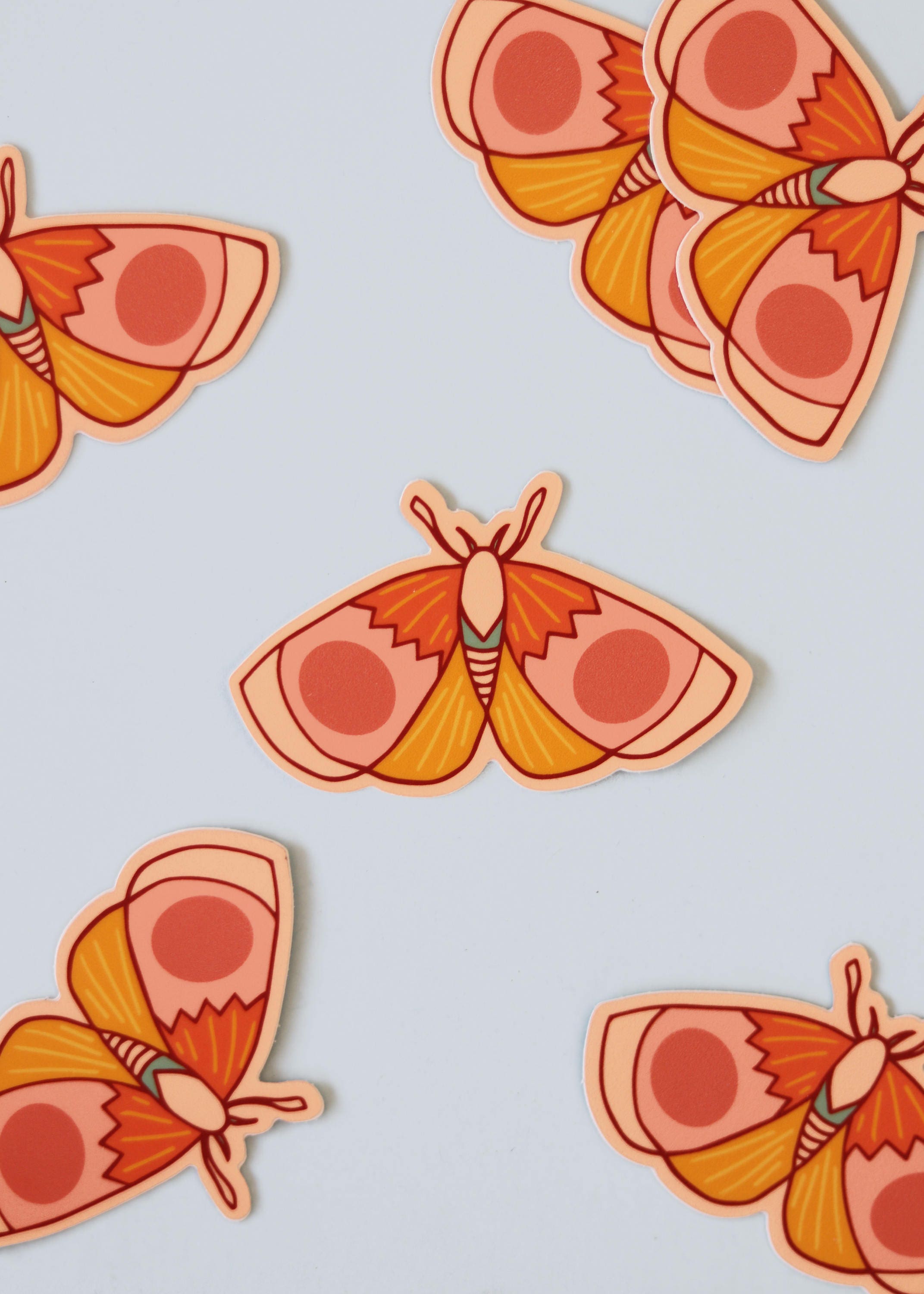 Pink Moth Vinyl Sticker - Etsy