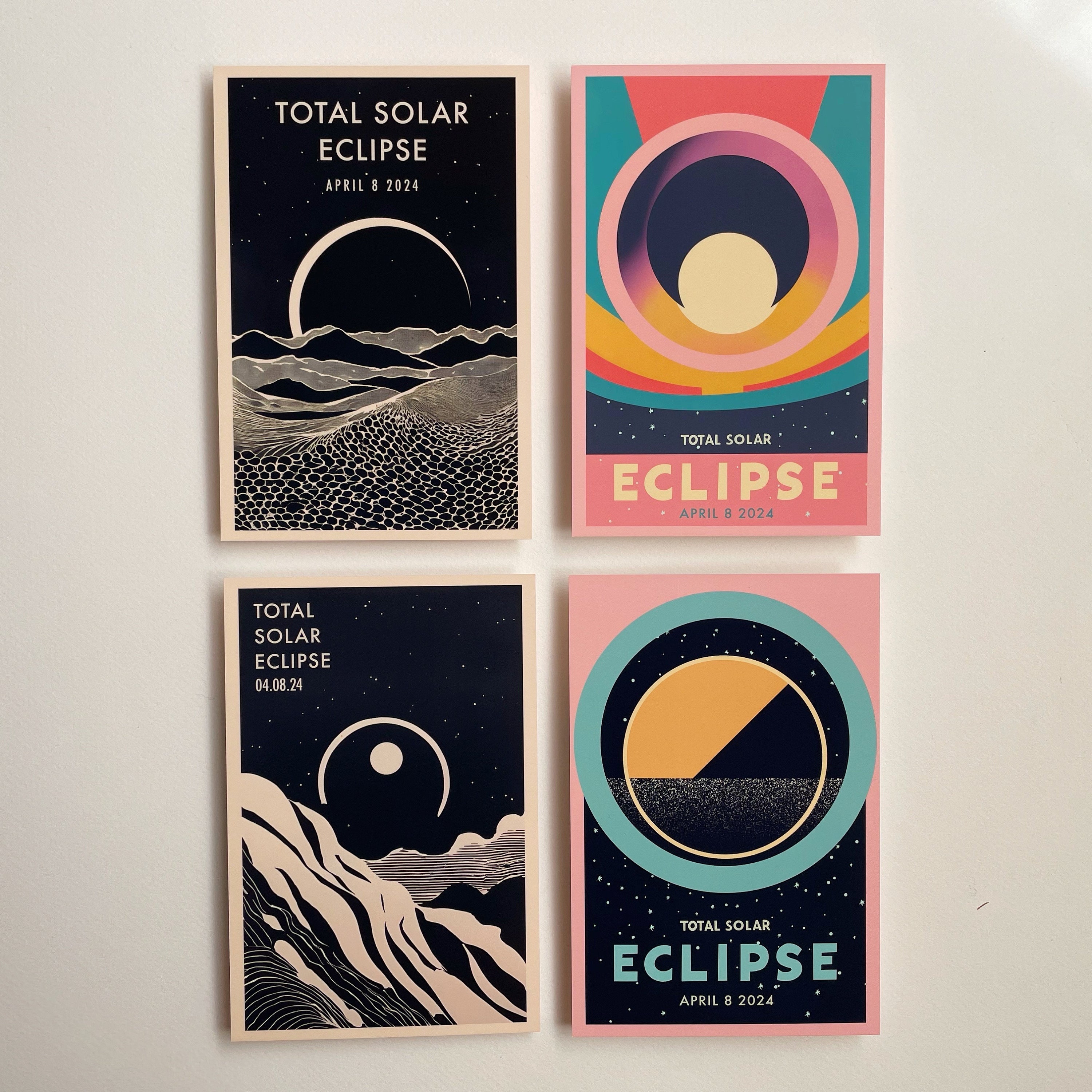 Solar Eclipse 4x6 Postcards Set of Four - Etsy