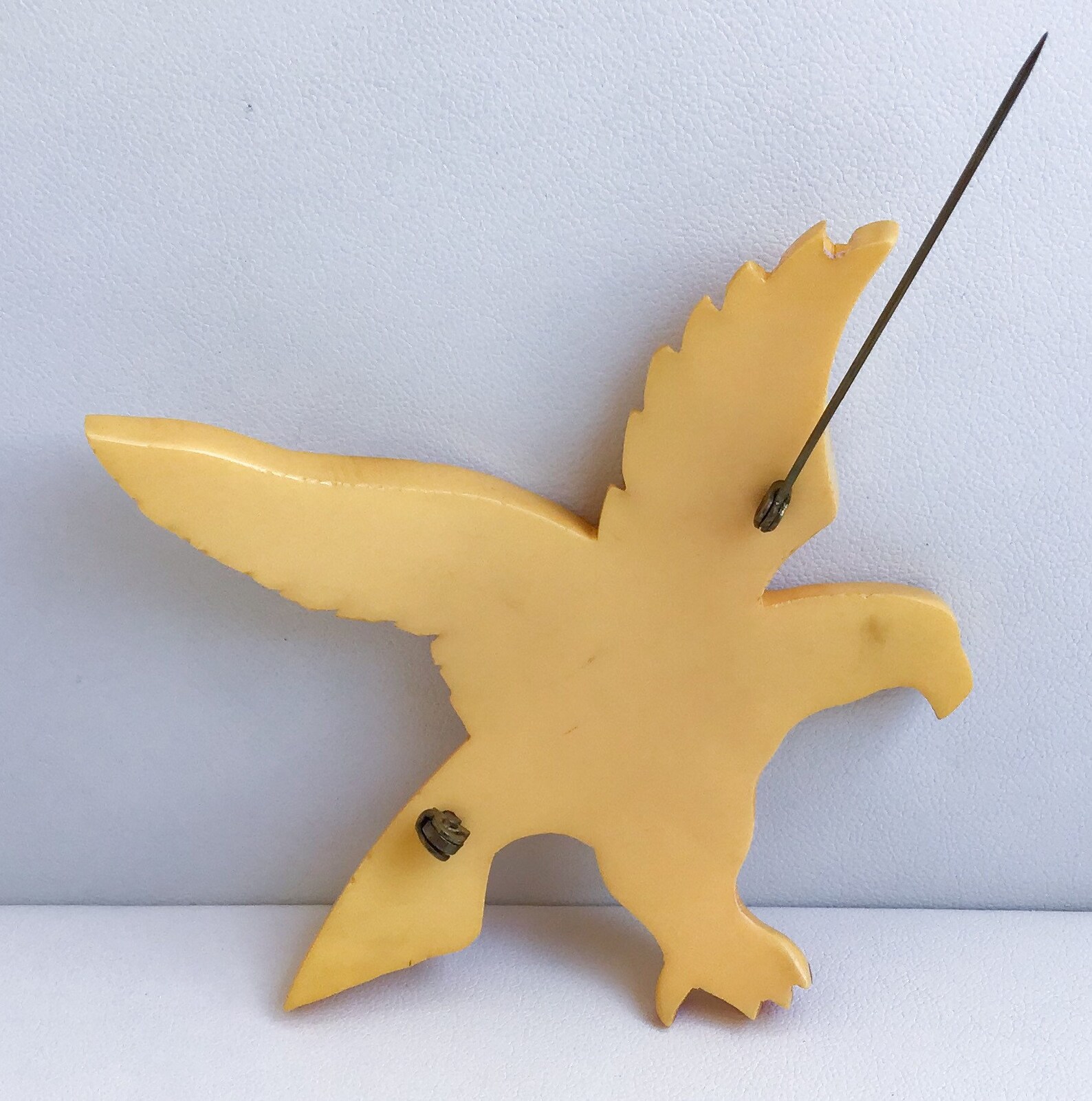 Bakelite Eagle Brooch Pin Butterscotch Catalin Carved Figural - Etsy