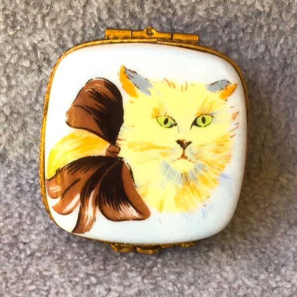 Limoges Cat - Etsy