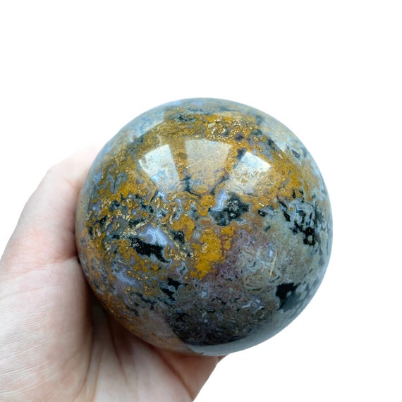 Rocks & Geodes Crystal Sphere Ocean Jasper Sphere Ocean Jasper Ball ...