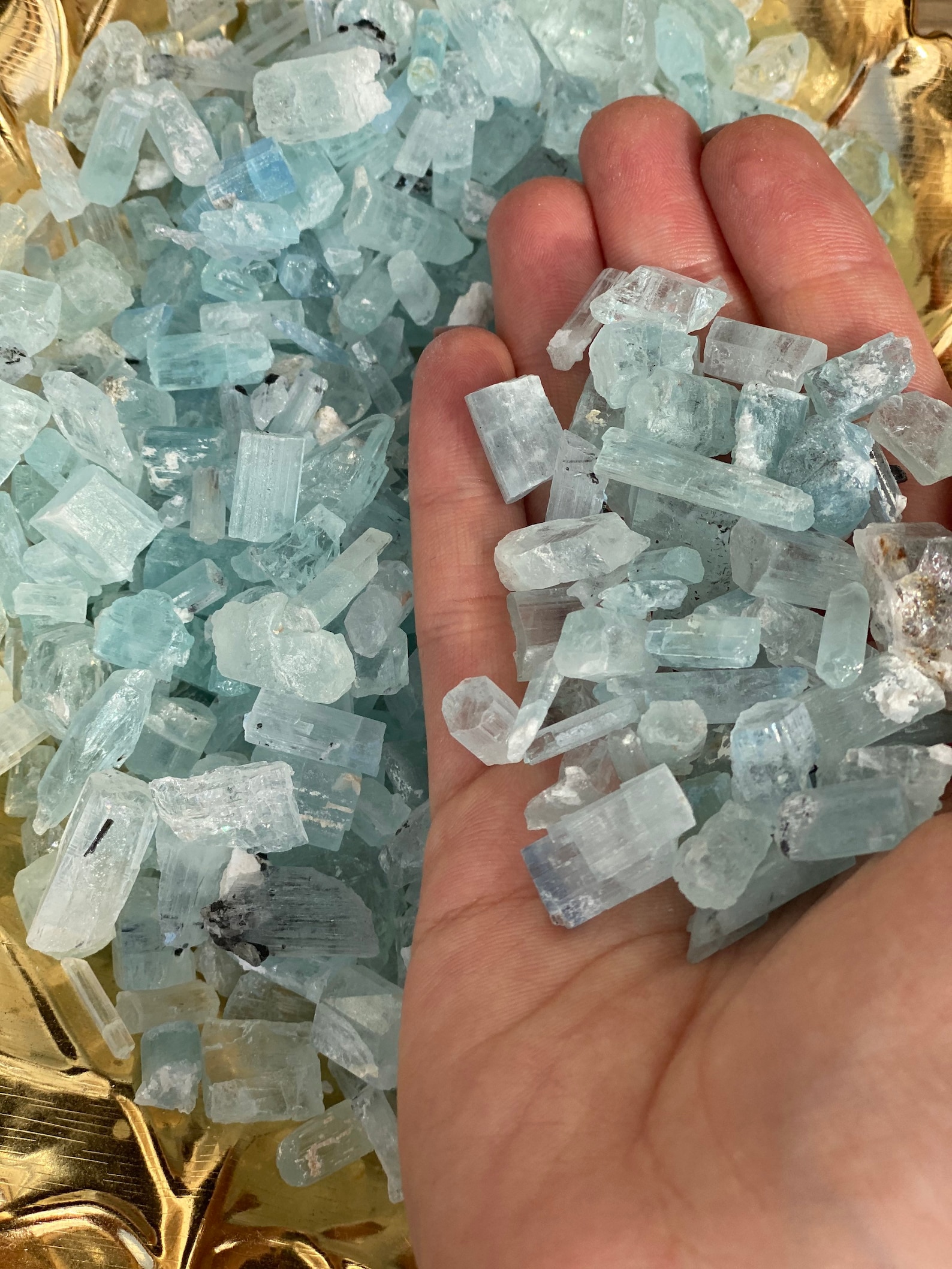 Raw Aquamarine Chunk/ Aquamarine Spheres/ Aquamarine Specimen ...