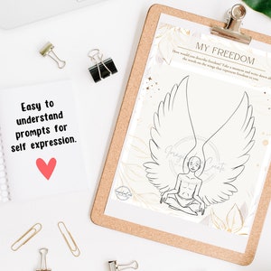 My Freedom Self-care Worksheet, Art Therapy PDF, JPEG, Therapeutic Art ...