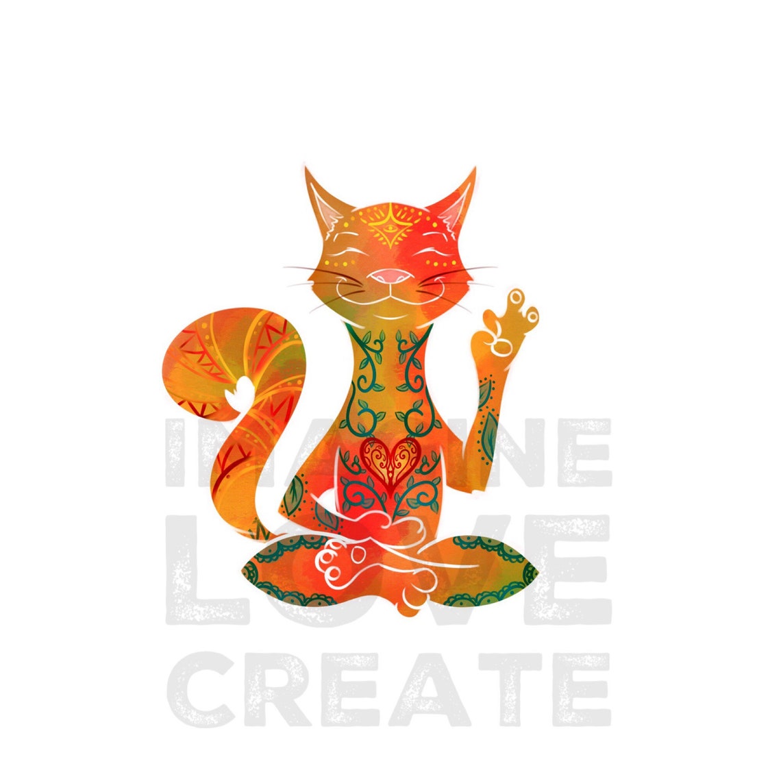 Namaste Sticker-vinyl Namaste Cat Sticker-meditation | Etsy