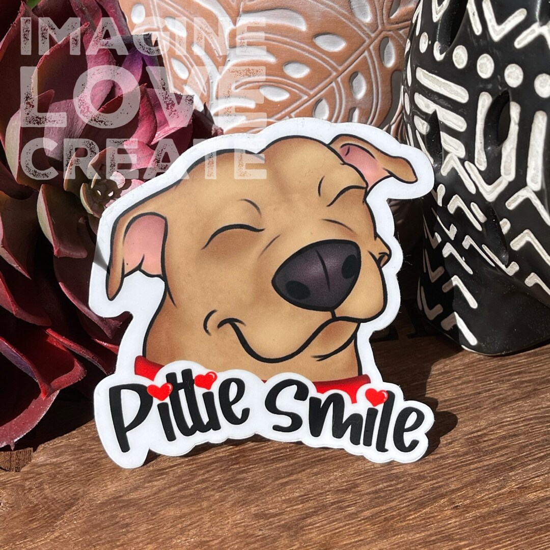 Pittie Vinyl Sticker-pit Sticker-weatherproof Laptop Water Bottle ...