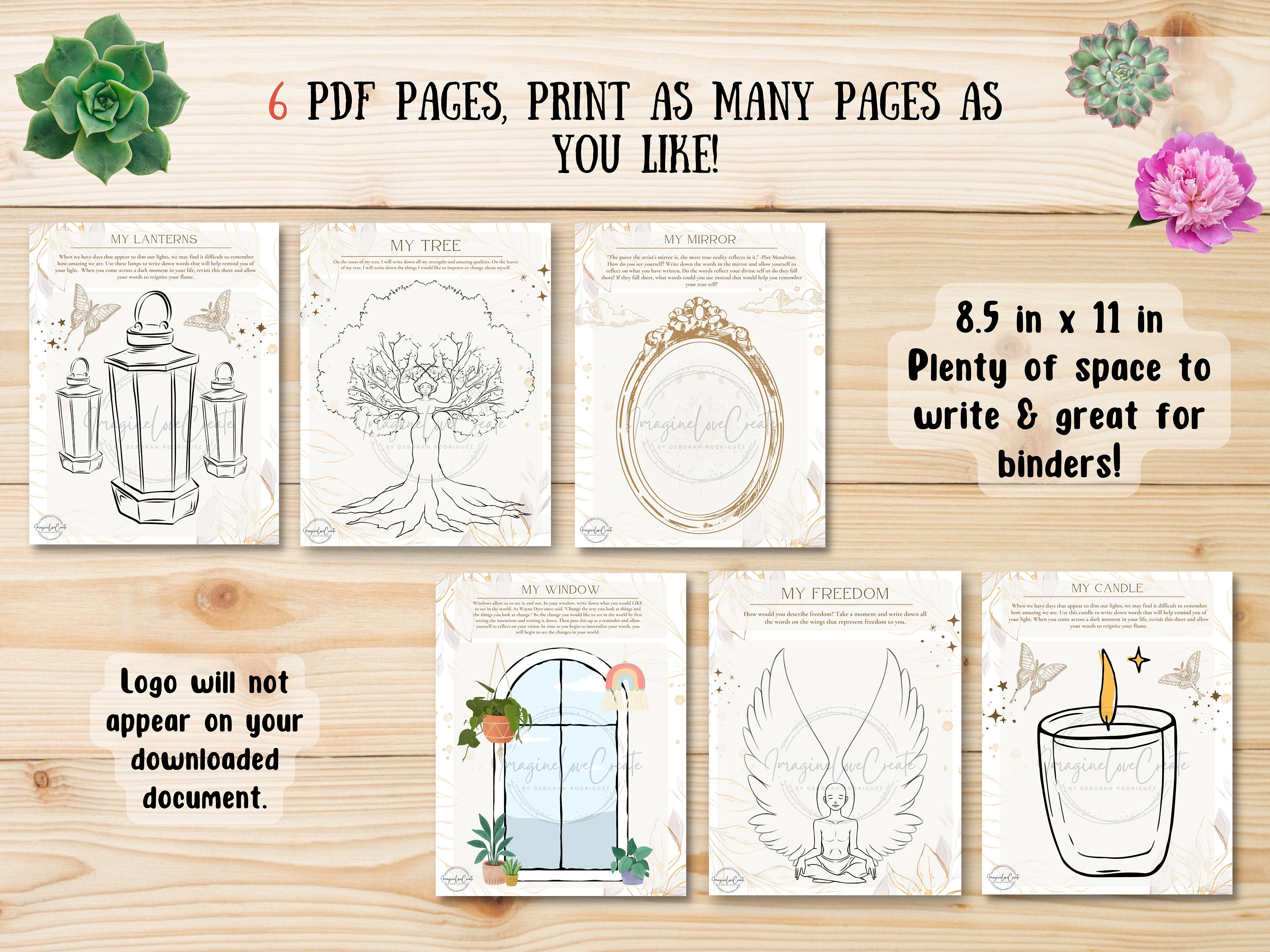 Bundle Self-care Worksheet, Art Therapy, PDF, JPEG, Therapeutic Art ...