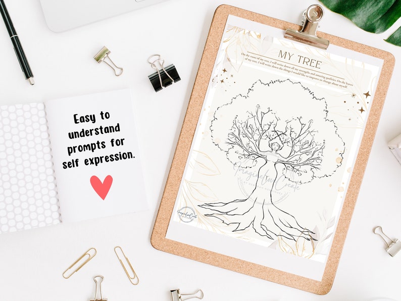 My Tree Self-care Worksheet, Art Therapy, PDF, JPEG, Therapeutic Art ...