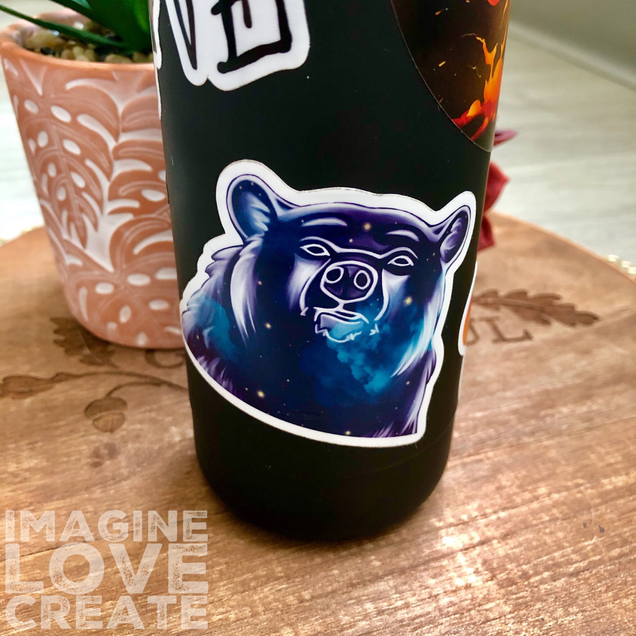 Bear Sticker-vinyl Bear Spirit Sticker-galaxy Sticker-animal Sticker ...