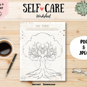 My Tree Self-care Worksheet, Art Therapy, PDF, JPEG, Therapeutic Art ...