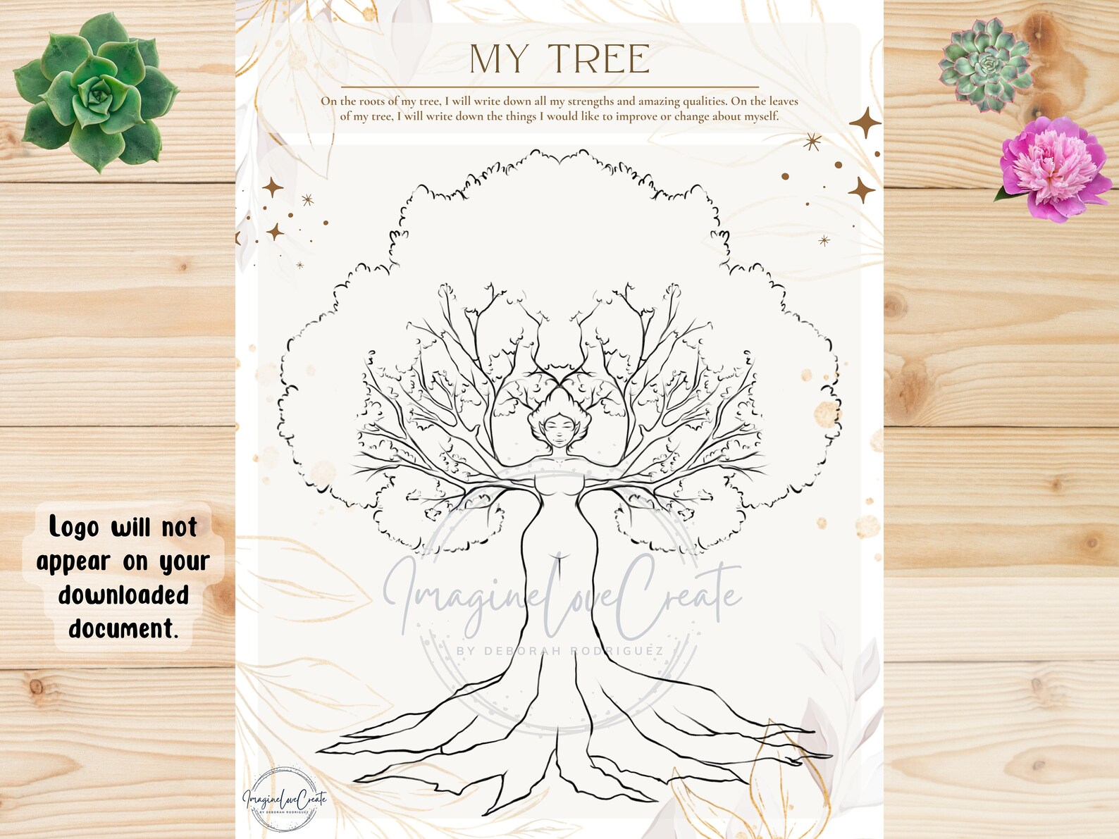 My Tree Self-care Worksheet, Art Therapy, PDF, JPEG, Therapeutic Art ...