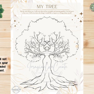 My Tree Self-care Worksheet, Art Therapy, PDF, JPEG, Therapeutic Art ...