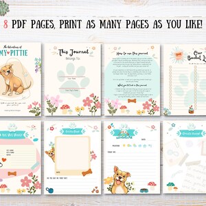 Printable Black Pitbull the Adventures of My Pittie Journal, Adventure ...