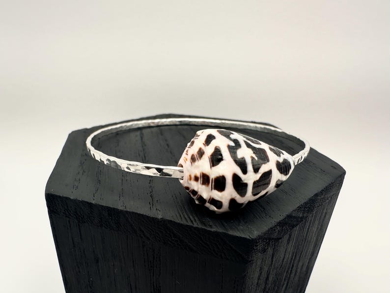 Hawaiian Hebrew Cone Shell Hammered Bangle/ Choose From 14k Gold Filled ...