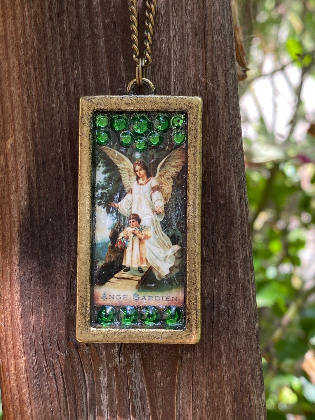 Guardian Angel Necklace Guardian Angel Pendant Catholic - Etsy
