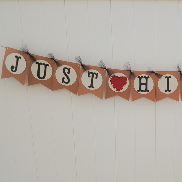 Just Hitched Banner - Etsy