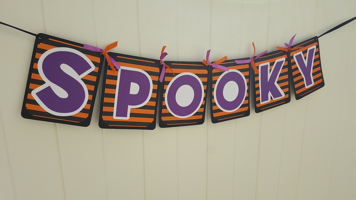SPOOKY Halloween Banner Spooky Banner Halloween Banner - Etsy