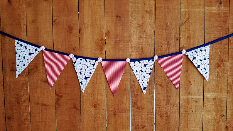 BASEBALL FABRIC BANNER, Baseball Bunting, Baseball Birthday, Baseball ...