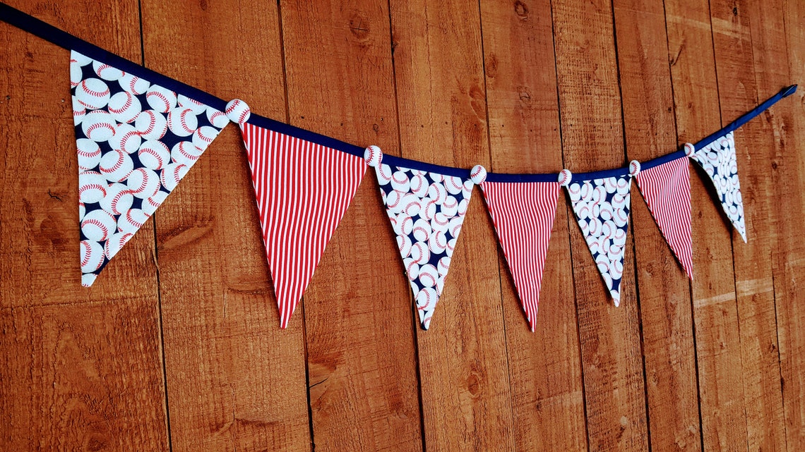 BASEBALL FABRIC BANNER, Baseball Bunting, Baseball Birthday, Baseball ...
