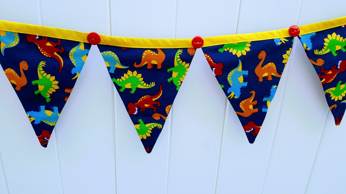 DINOSAUR Banner Dinosaur Room Decor Dinosaur Bunting - Etsy