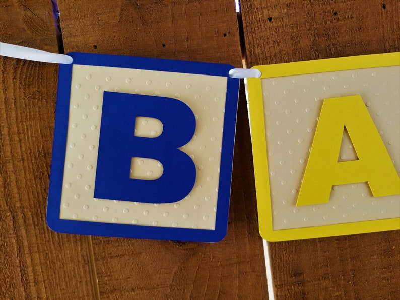 BABY Blocks Banner Primary Colors Baby Shower Sign Baby | Etsy