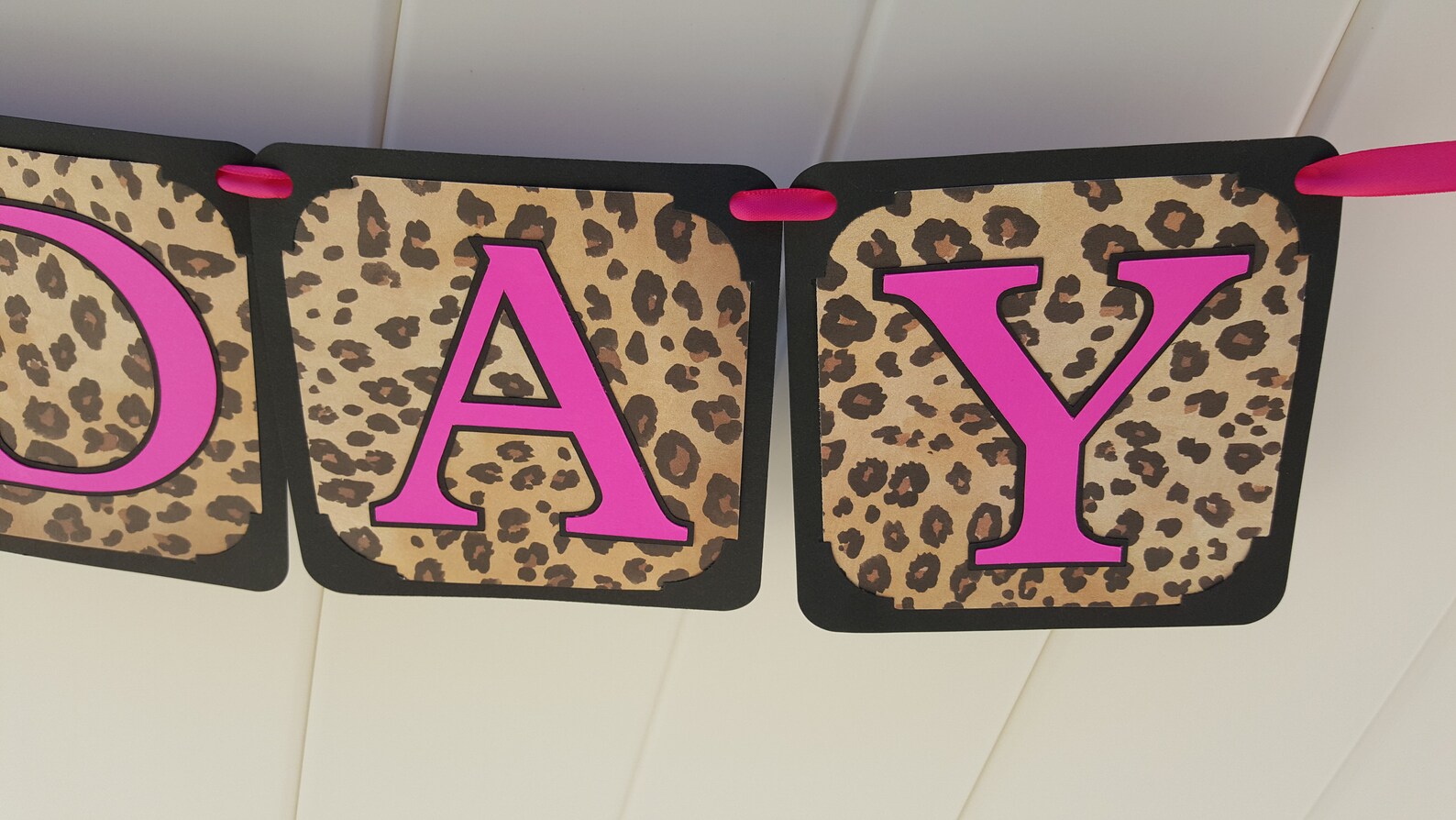 CHEETAH Happy Birthday Banner ANIMAL PRINT Party Decoration | Etsy