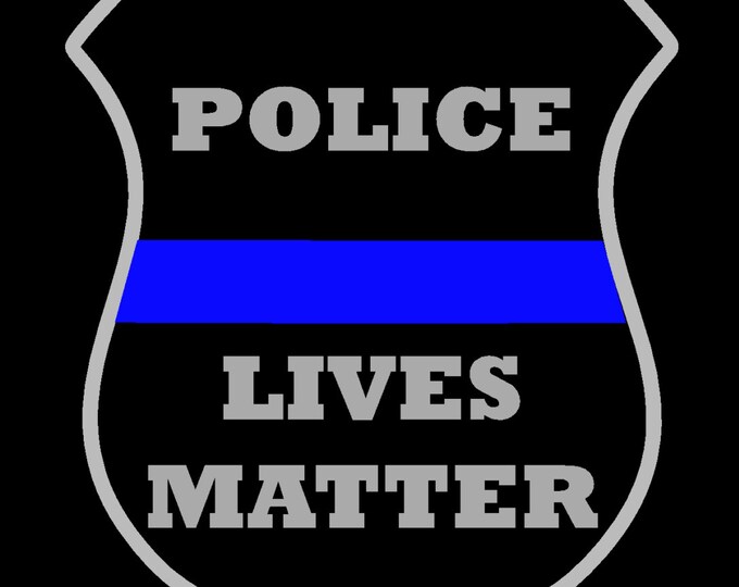 Police Lives Matter Decal Police Badge Thin Blue Line Decal Cop Law ...