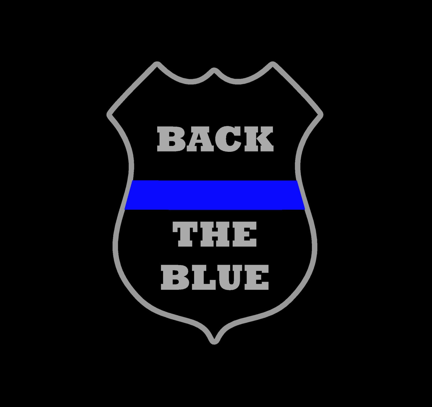 Back the Blue Blue Lives Matter Decal Police Badge Thin - Etsy