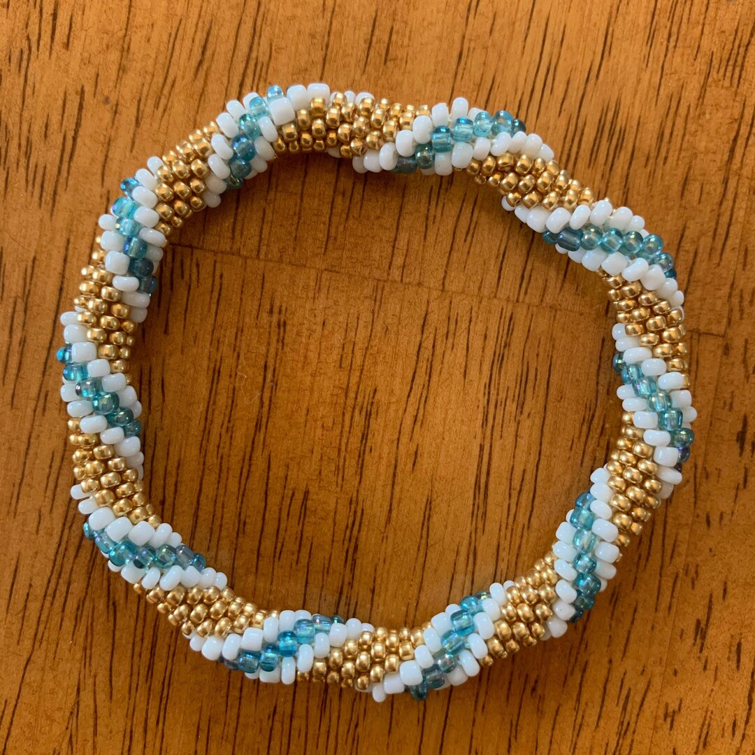 Seed Bead Crocheted Bracelet - Etsy.de