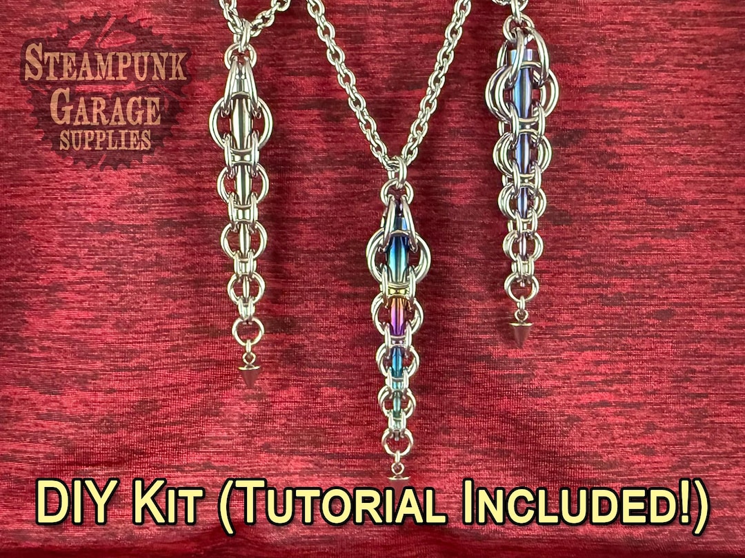 X3 Kits - Caged Spike Pendant - Stainless Steel and Titanium W/ Digital ...