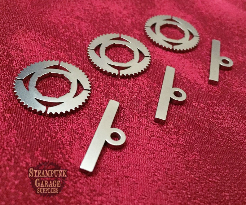 X3 CLASPS - Cog Sprocket Gear Toggle Clasp - 304 Laser Cut Stainless ...
