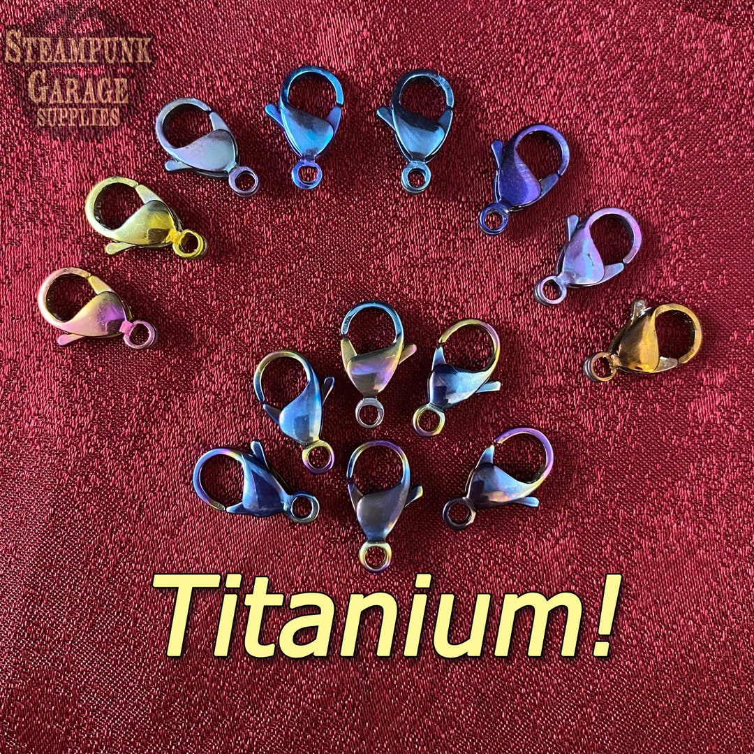 X3 Titanium Lobster Claw Clasps - Smooth Spring Action - Anodized ...