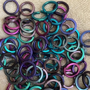 X1 KIT HP 4in1 Using SQUARE Ti Rings Titanium Jump Rings Grade 2 16swg ...