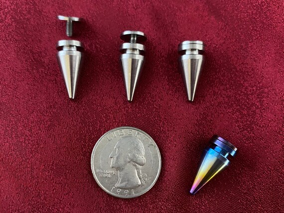 SPIKES Titanium or 304 Grade Stainless Steel Screw-back - Etsy