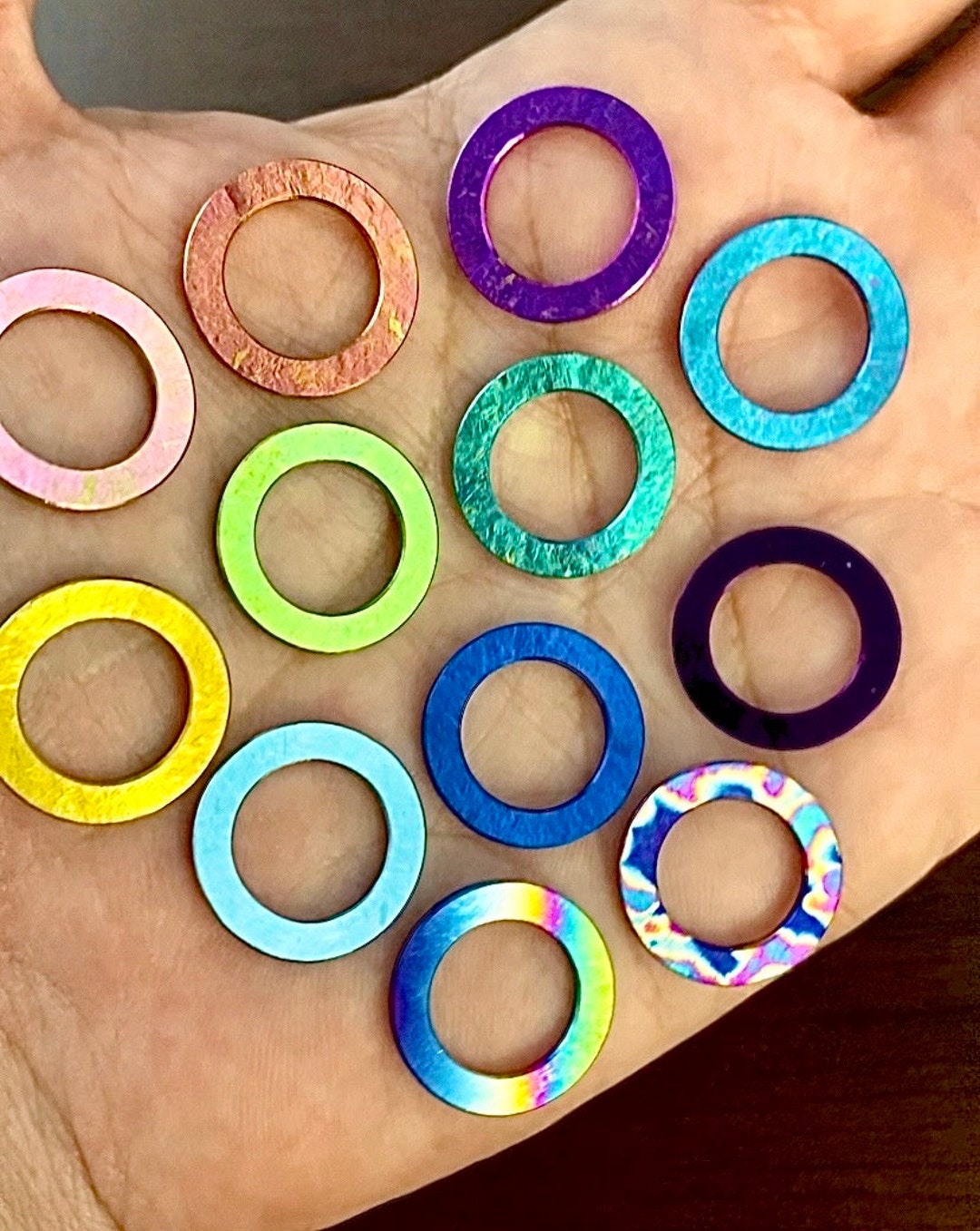 Sparkle Washers Pure Titanium - Etsy