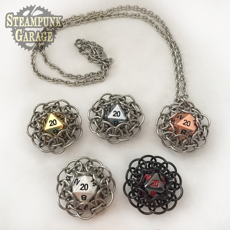 TUTORIAL Only! - Dice Holder Pendant Instruction - Custom Chainmaille ...