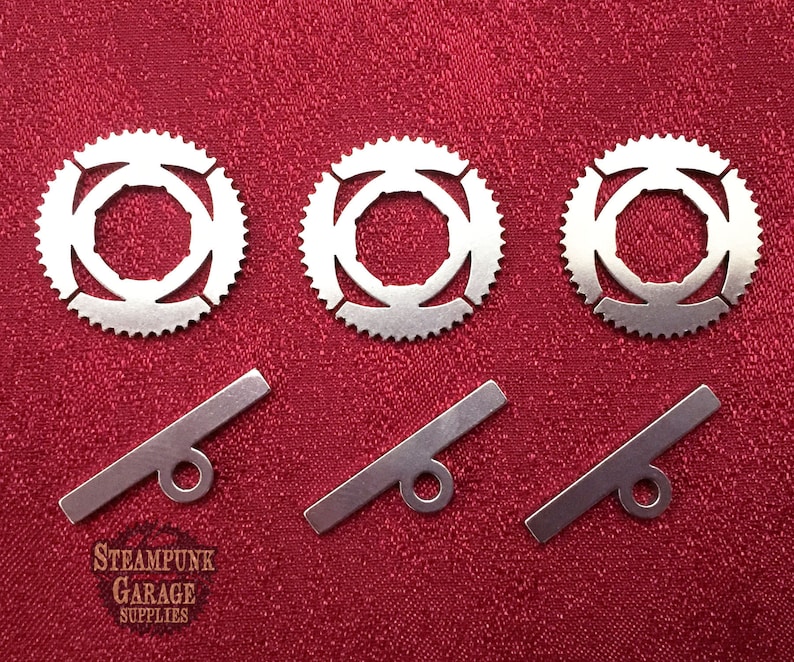 X3 CLASPS - Cog Sprocket Gear Toggle Clasp - 304 Laser Cut Stainless ...