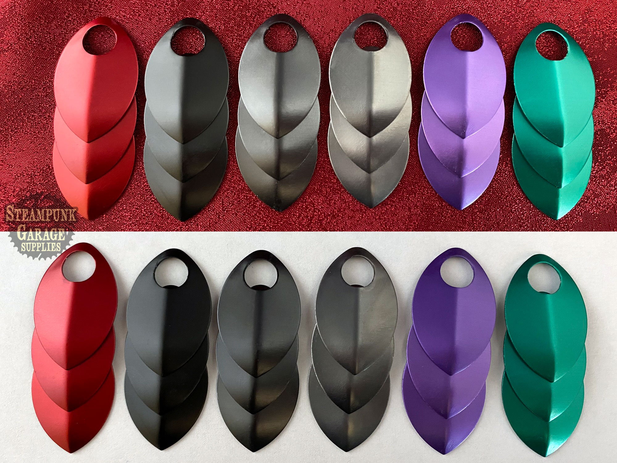 Craft Supplies & Tools 100 Large Purple Anodized Aluminum Scales for ...