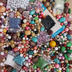 4lb Destash Vintage Modern Lucite Resin Plastic Acrylic Glass Beads Lot ...