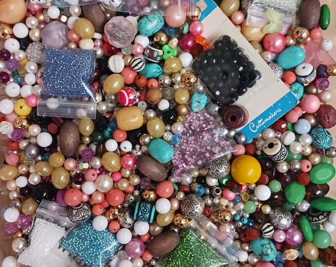 4lb Destash Vintage Modern Lucite Resin Plastic Acrylic Glass Beads Lot ...