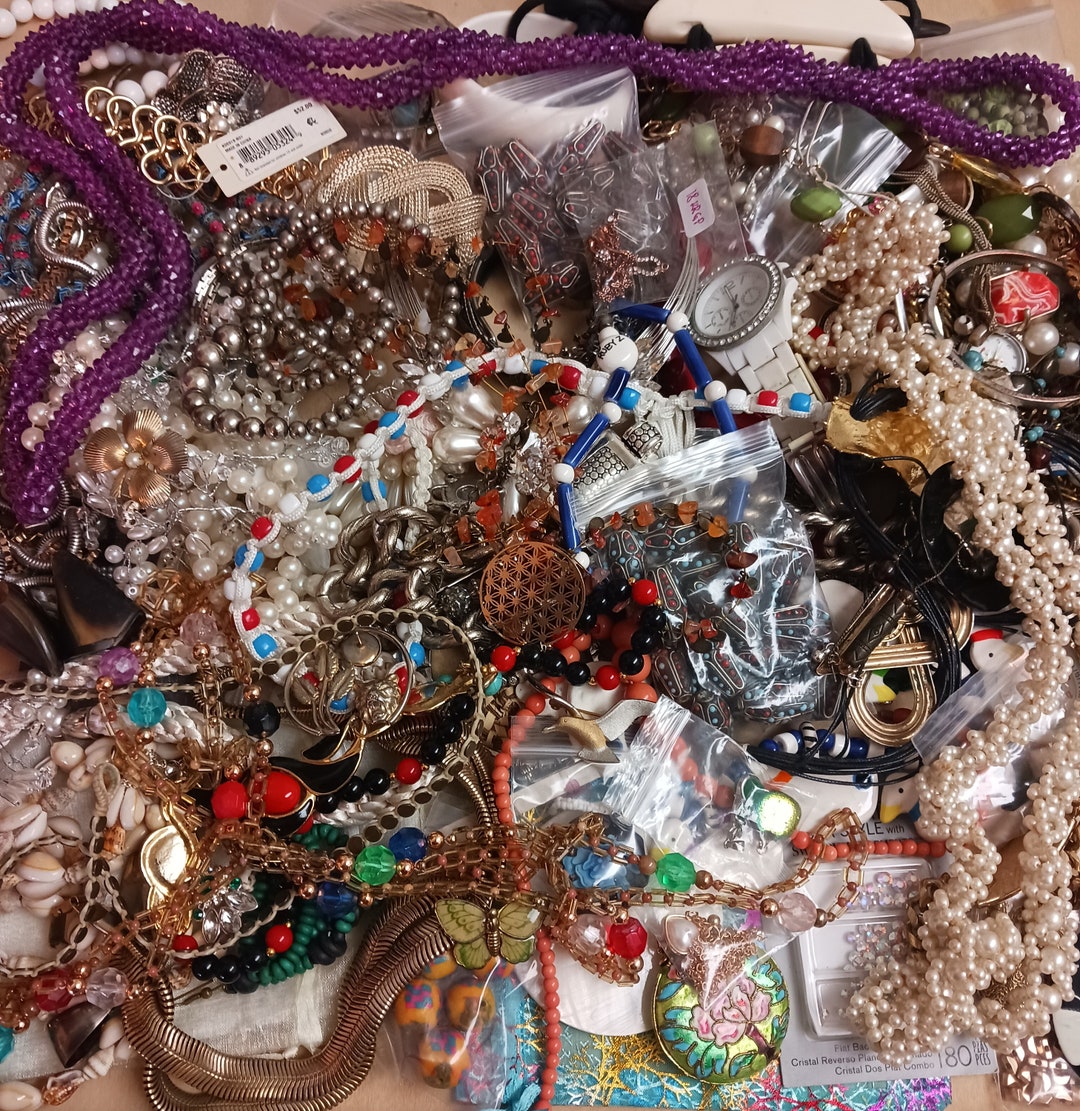 9lb Destash Jewelry Making Craft Lot Jewelry Beads Buttons - Etsy