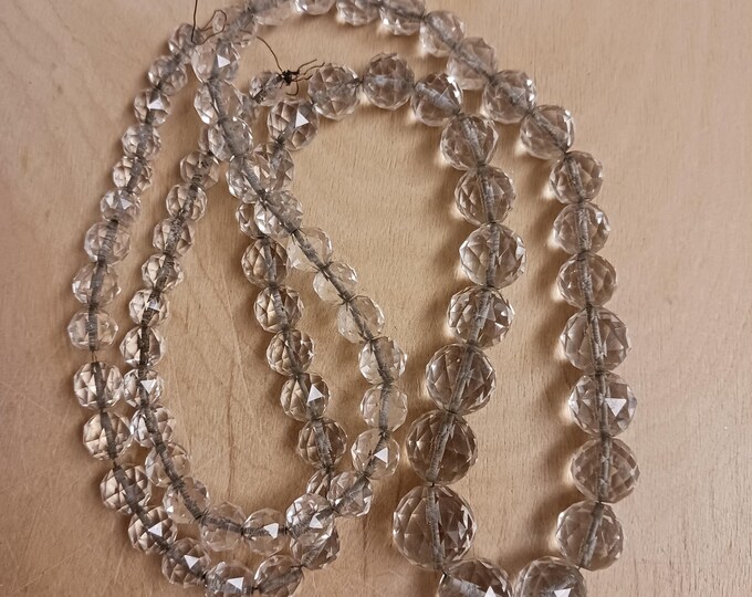 29" Vintage Faceted Lead Crystal Beads Strand - Etsy