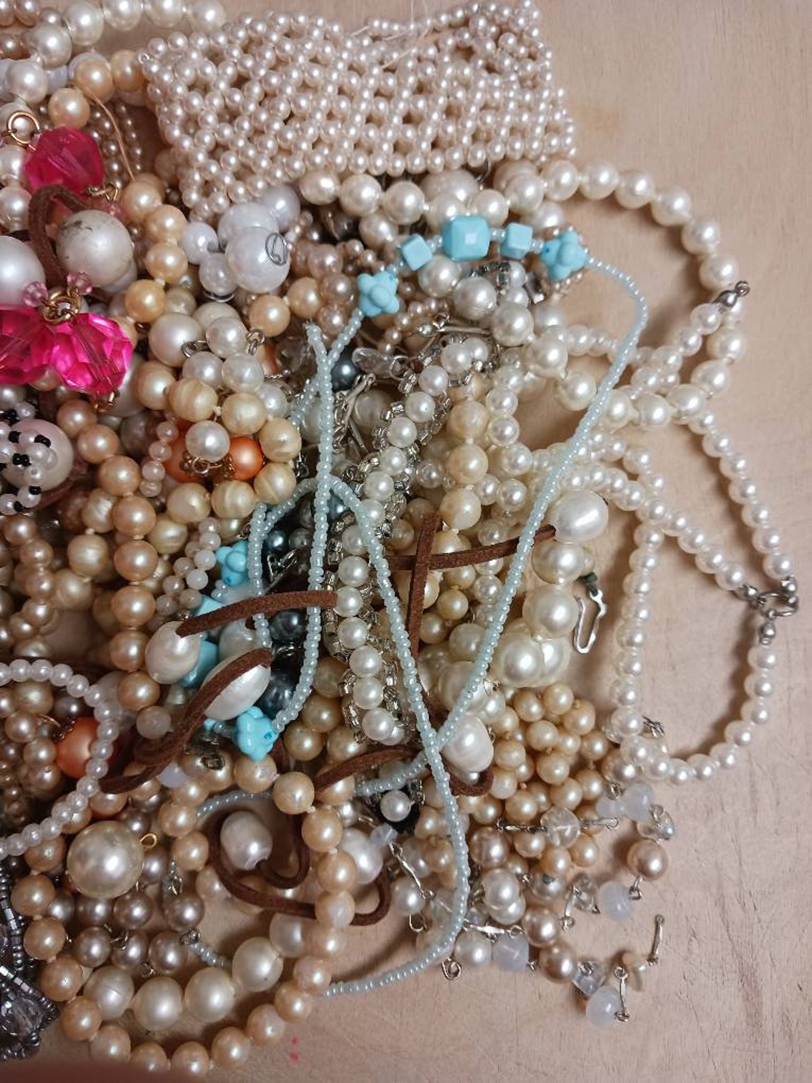 2lb Destash Broken Junk Repair Faux Pearl Jewelry Lot 11I - Etsy