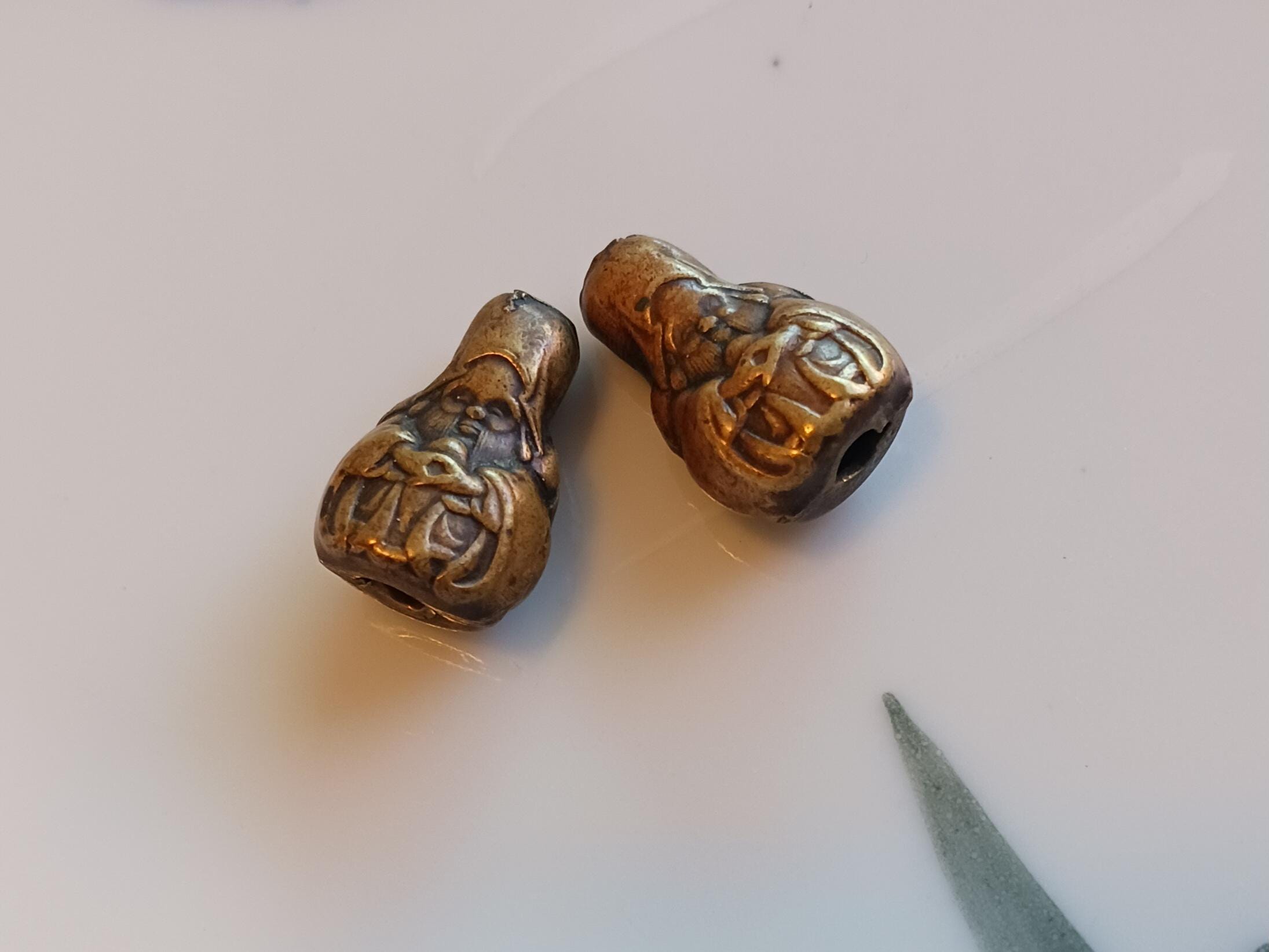 2pc Japanese Ojime Beads Fukurokuju - Etsy